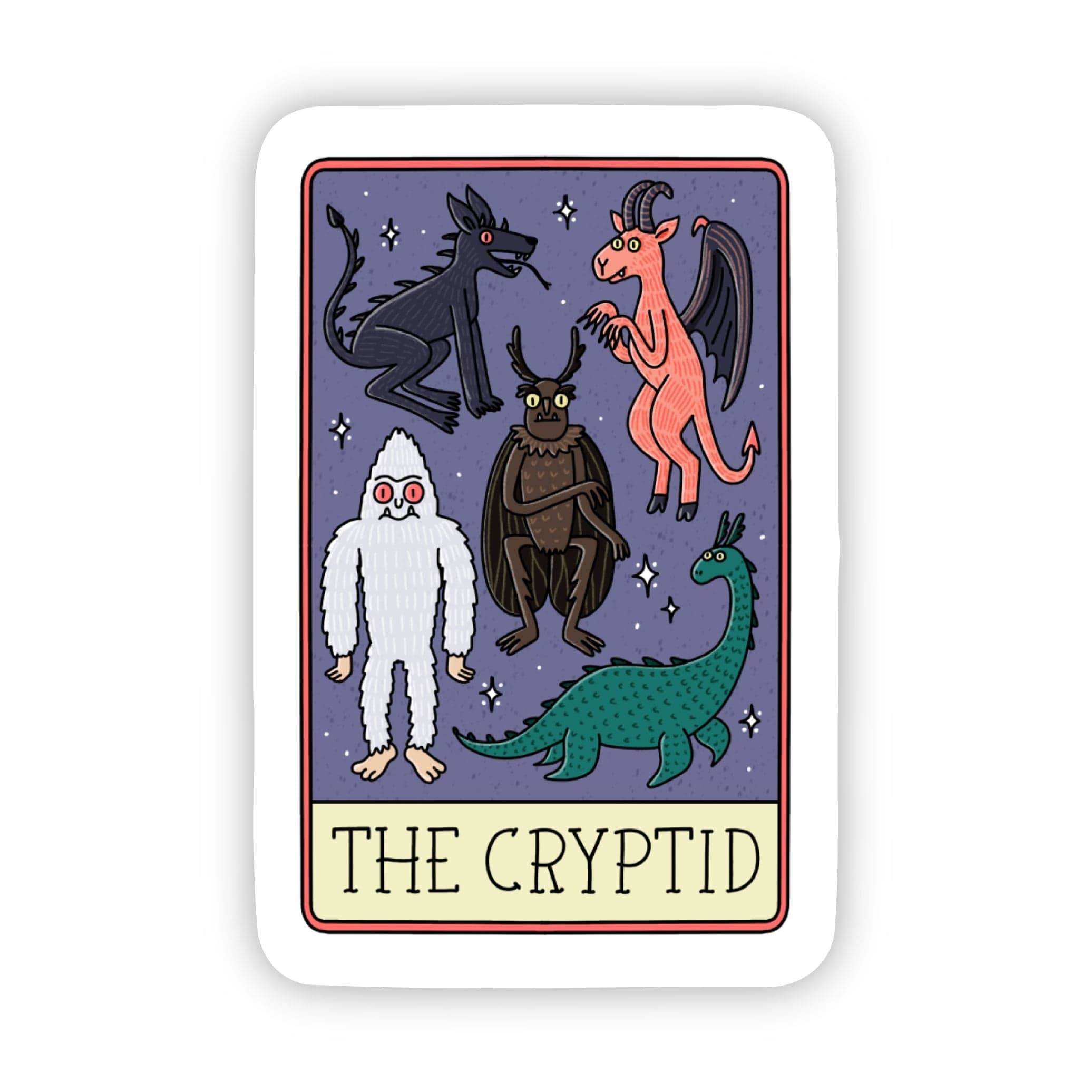 "The Cryptid" Tarot Card Sticker - Big Moods – The Starlight Stitchery