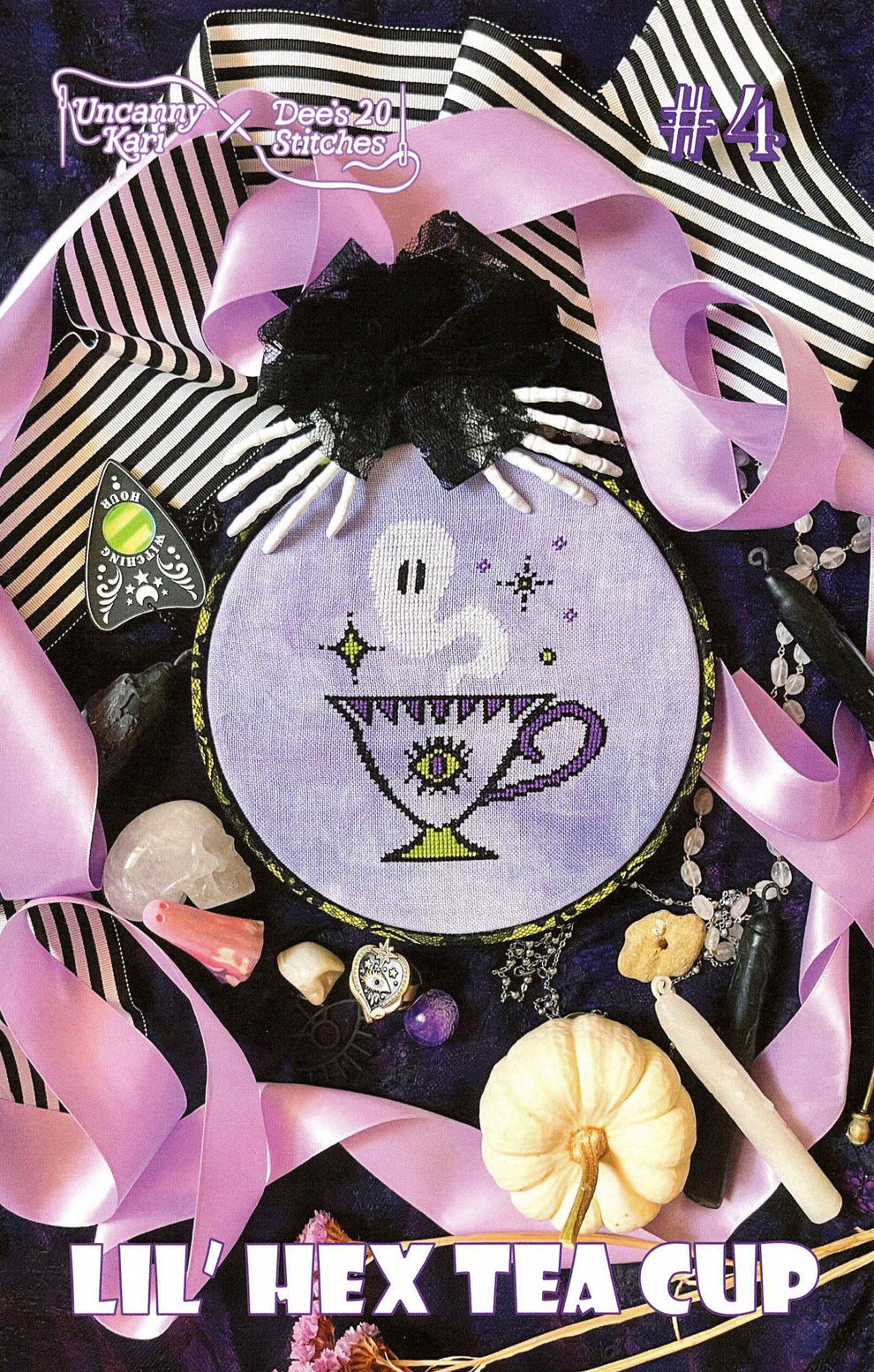 Lil Hex Teacup - Uncanny Kari x Dee's 20 Stitches - Cross Stitch Patte