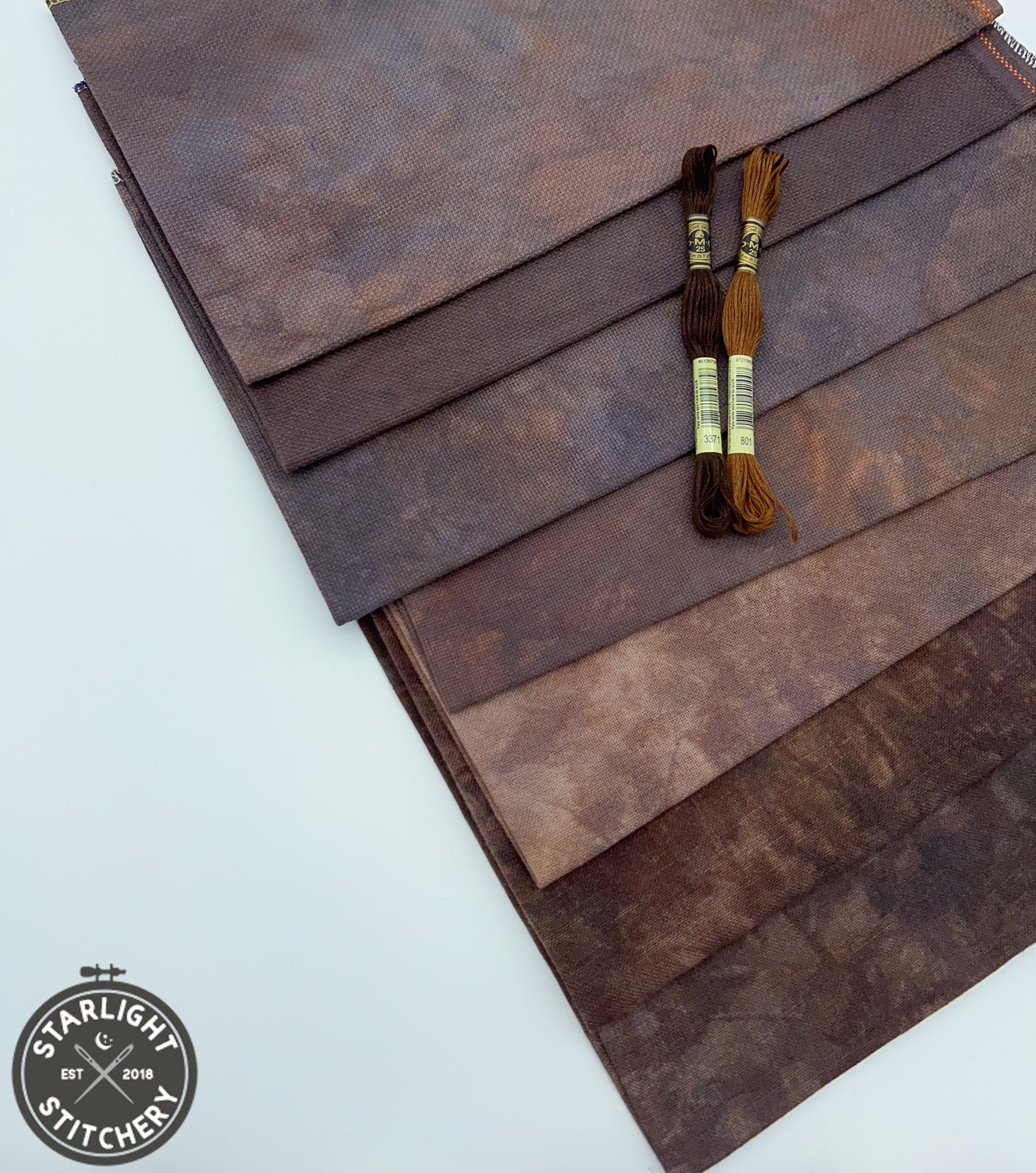 "Nutmeg" Atomic Ranch Fabrics - Hand Dyed Cross Stitch Fabric – The ...