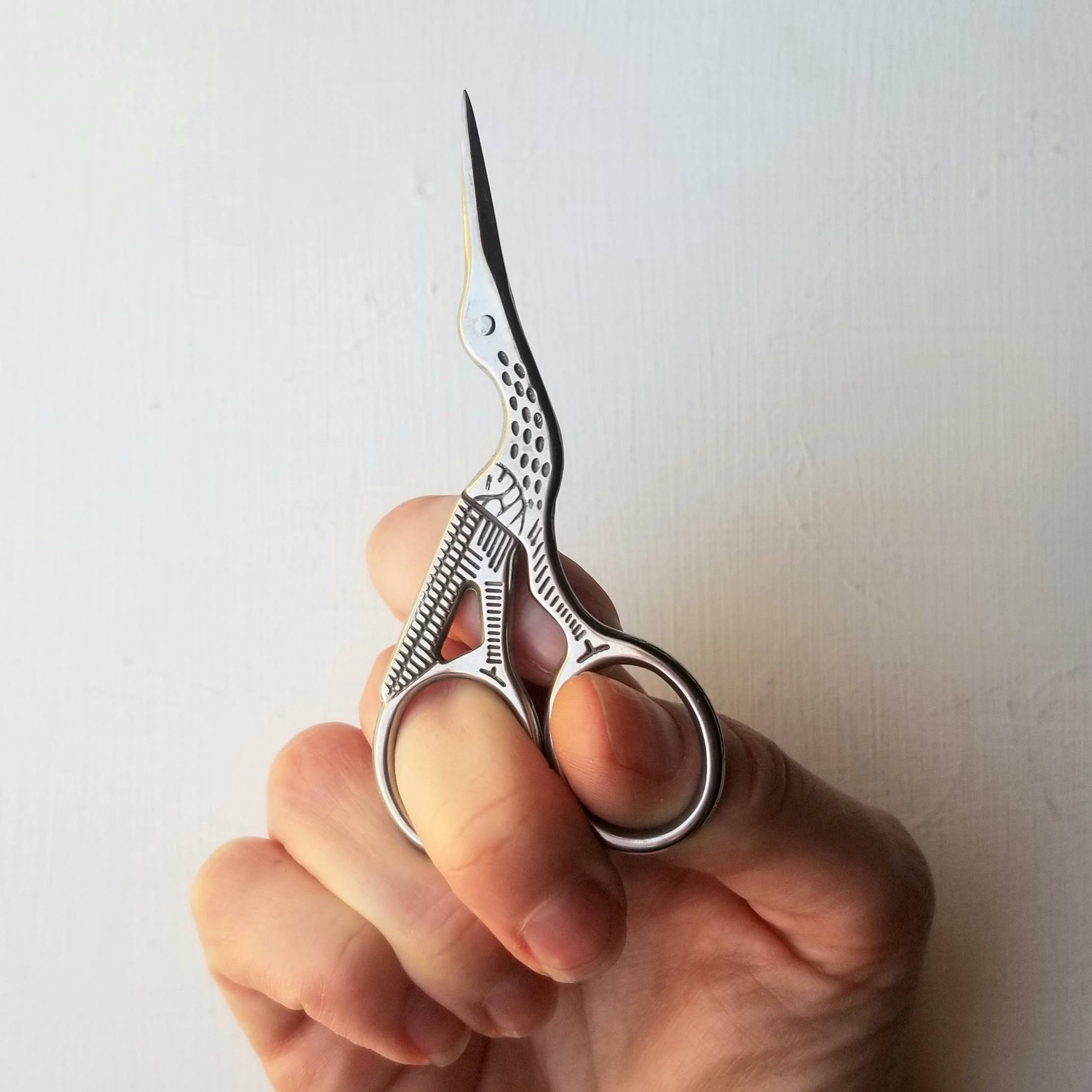 Stork Embroidery Scissors - Jessica Long Embroidery - The Stitch Box V ...