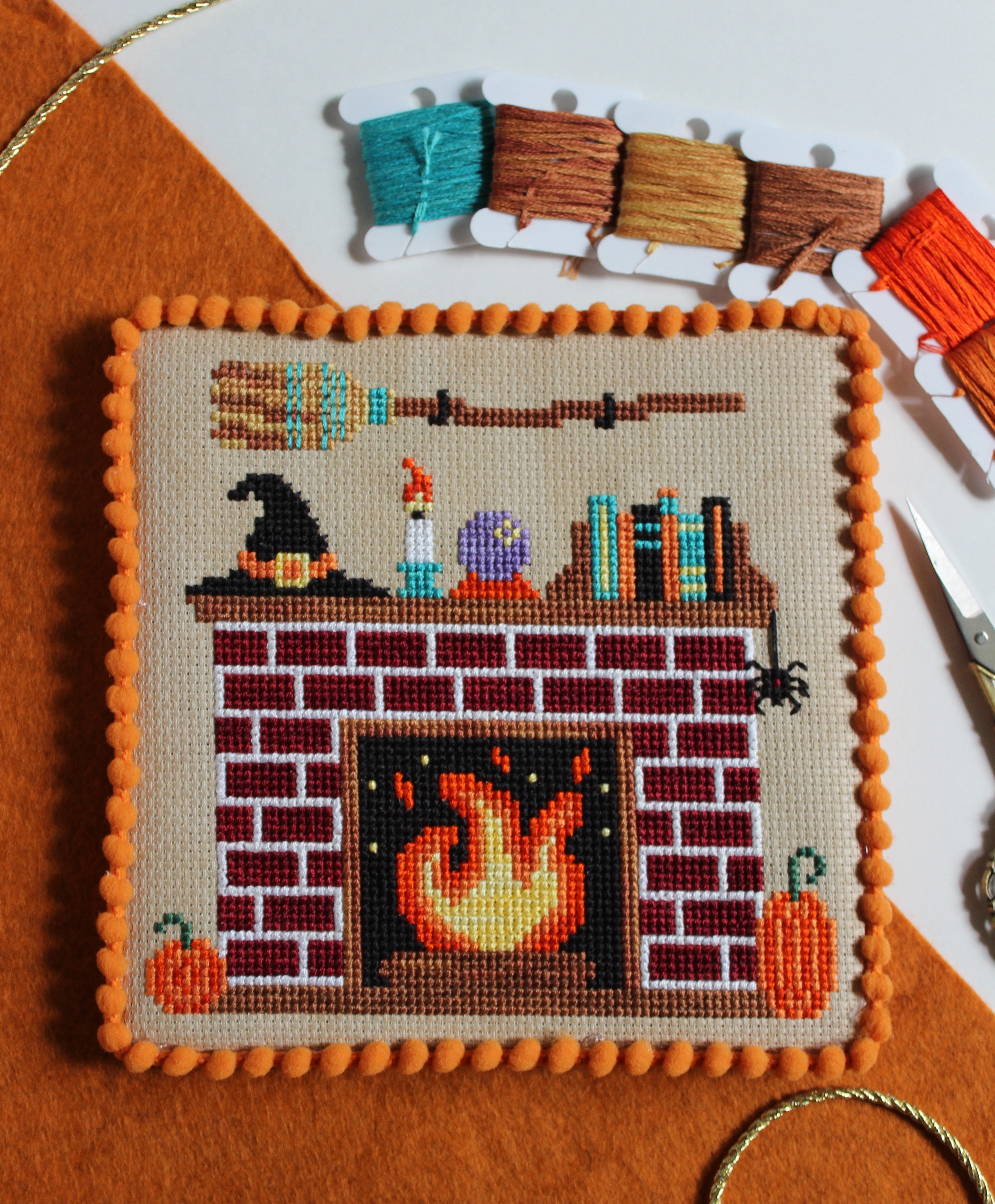 Autumn Fireside Magic - Stay Platinum Stitchery - Cross Stitch Pattern ...