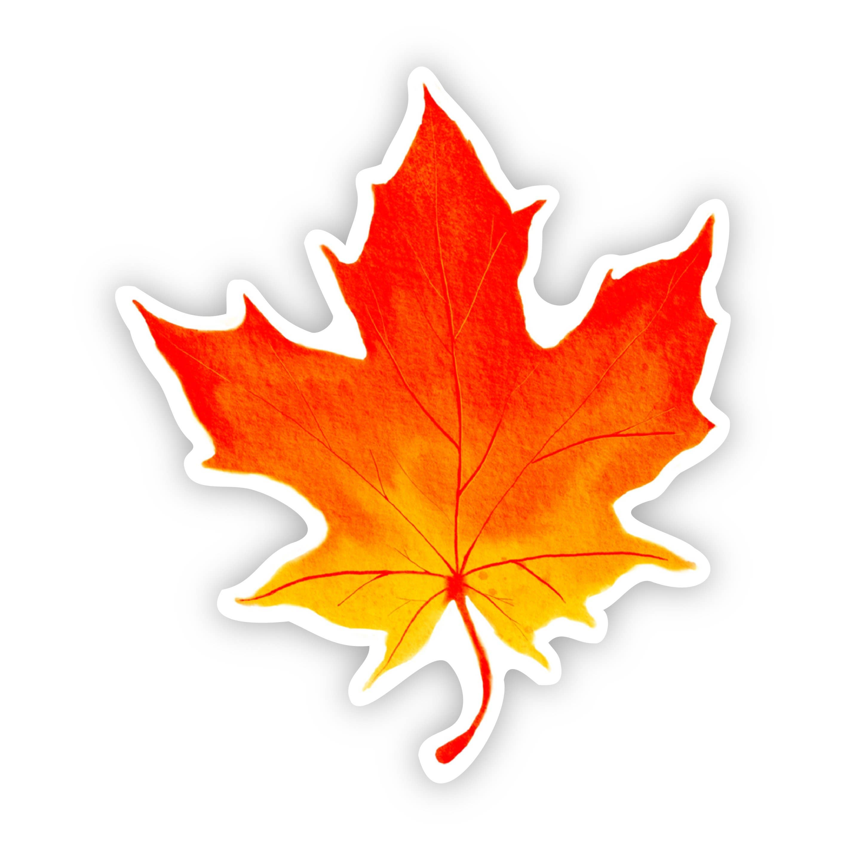 Fall Leaf Sticker - Big Moods – The Starlight Stitchery
